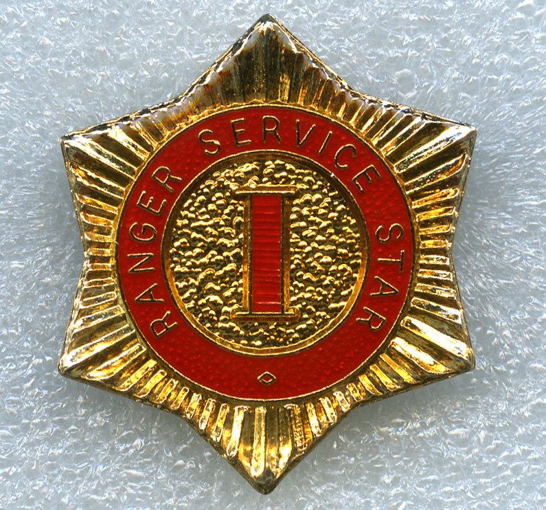 Ranger Uniform Badges - Service Stars - Guiding Stories