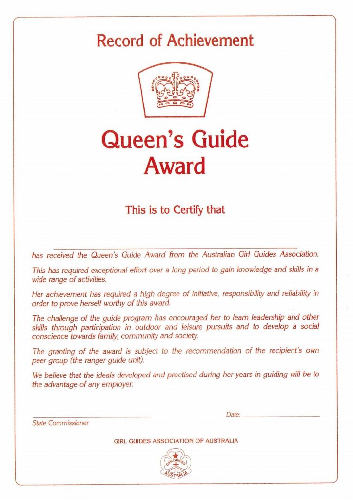 Guide and Ranger Certificates - Queens Guide - Guiding Stories