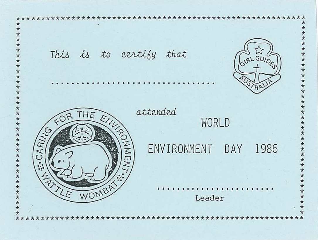 Environment Day Certificate - Guiding Stories